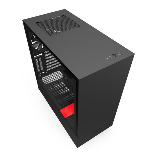 NZXT Black/Red H510i Smart Mid Tower Windowed PC Gaming Case LN98810 ...