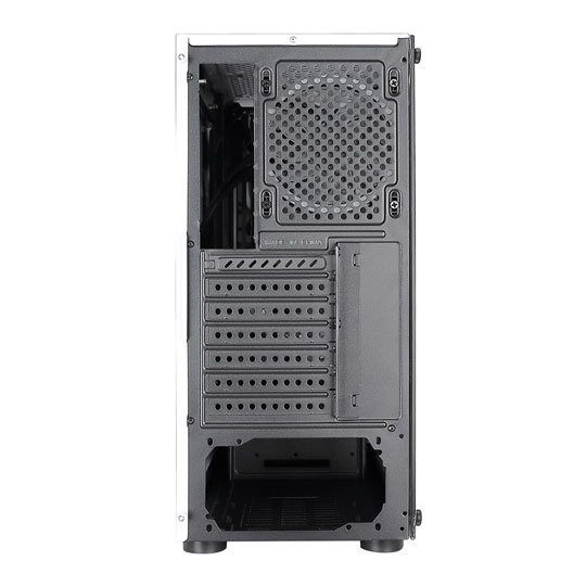 CiT Raider RGB LED White Tempered Glass Midi PC Gaming Case LN99421 ...
