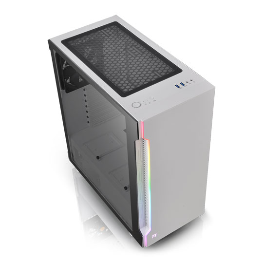Thermaltake H200 Snow Edition RGB Tempered Glass Mid Tower PC Case ...