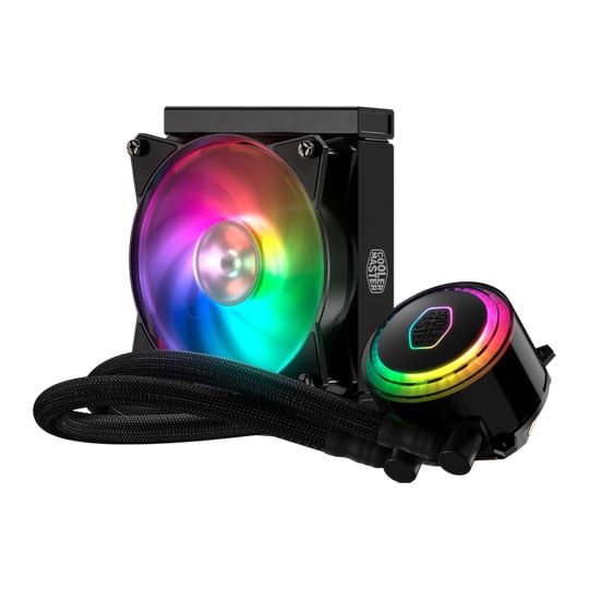 Cooler Master K500 RGB Midi Case + 120mm MasterLiquid RGB AIO Water ...