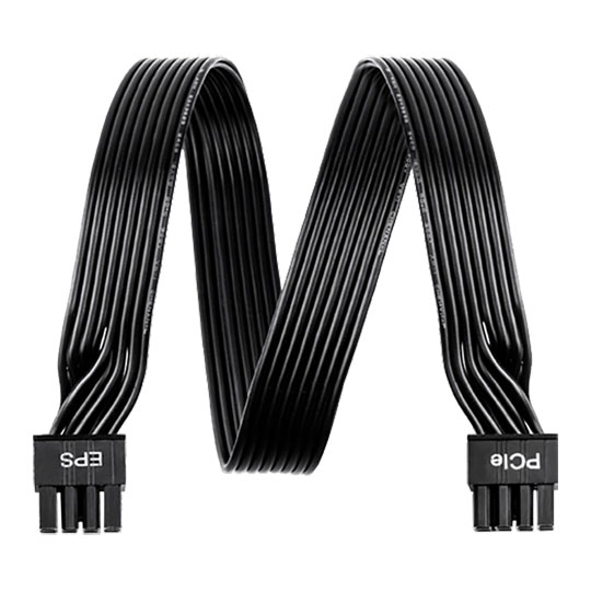 Silverstone 75cm 8-pin PSU Connector Cable - Black LN101785 - 40206 ...
