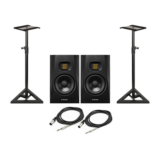 ADAM T5V (Pair) + Floor Stands + Cables LN107666 | SCAN UK