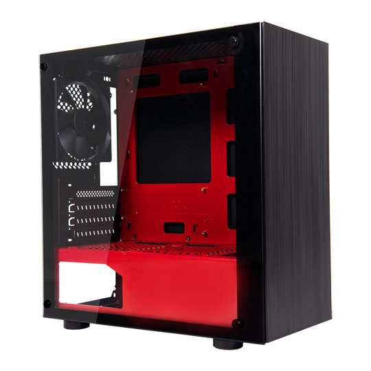 Tecware Nexus M Black/Red MicroATX Windowed PC Case LN109232 - TWCA ...