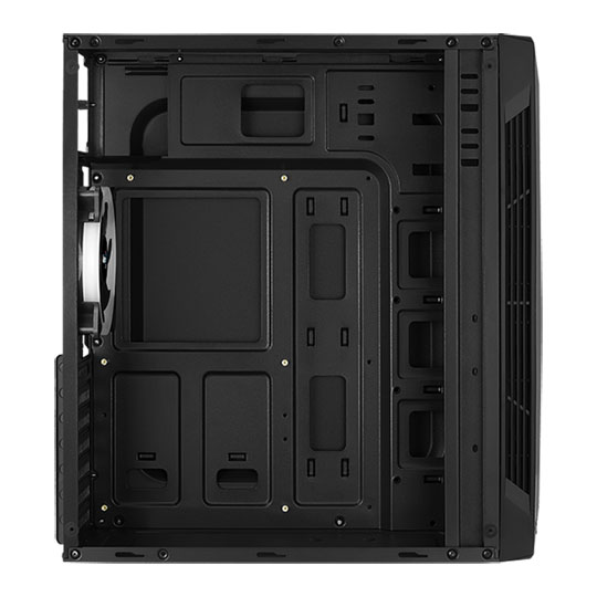 Aerocool Split RGB Black Mid Tower Tempered Glass PC Gaming Case ...