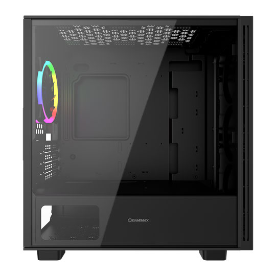 GameMax Commando Black MATX Tempered Glass PC Gaming Case LN111460 ...