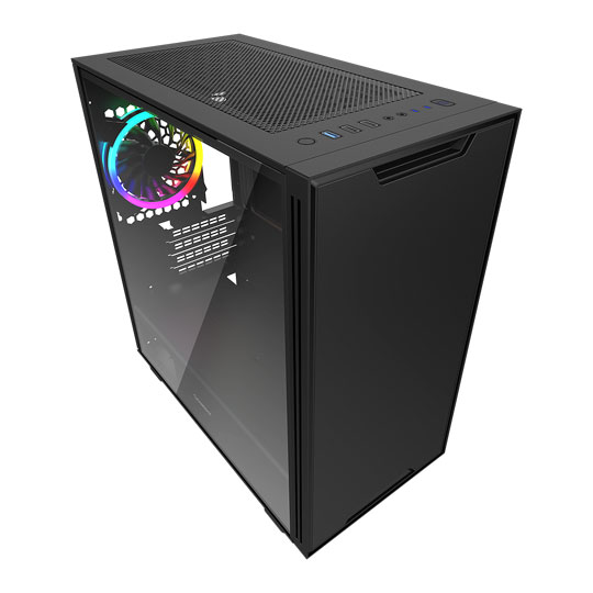 GameMax Commando Black MATX Tempered Glass PC Gaming Case LN111460 ...