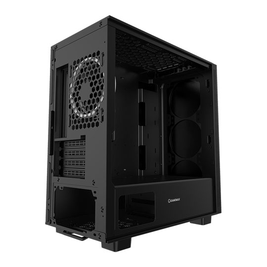GameMax Commando Black MATX Tempered Glass PC Gaming Case LN111460 ...