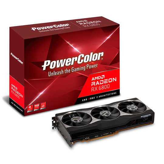 Powercolor AMD Radeon RX 6800 16GB Graphics Card LN111916 - AXRX 6800 ...