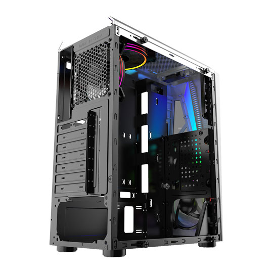 CiT Mars ARGB Tempered Glass PC Gaming Case - White LN112099 - CIT-MARS ...