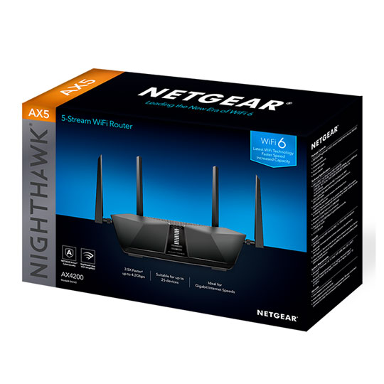 NETGEAR RAX43 Nighthawk AX5 Dual-Band WiFi 6 Router LN113132 - RAX43 ...
