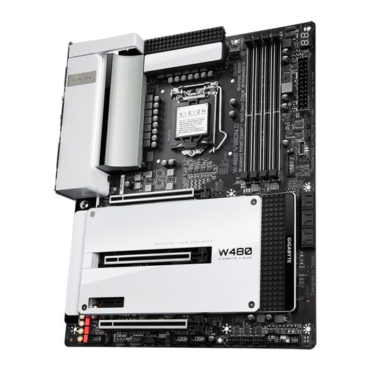 Gigabyte Intel W480 VISION D ATX Motherboard LN113362 | SCAN UK