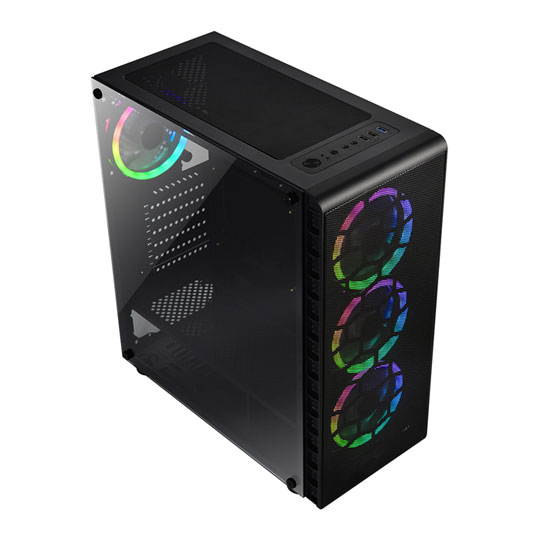 CIT Raider AIR Tempered Glass Midi PC Gaming Case LN114183 - CIT-RAIDER ...