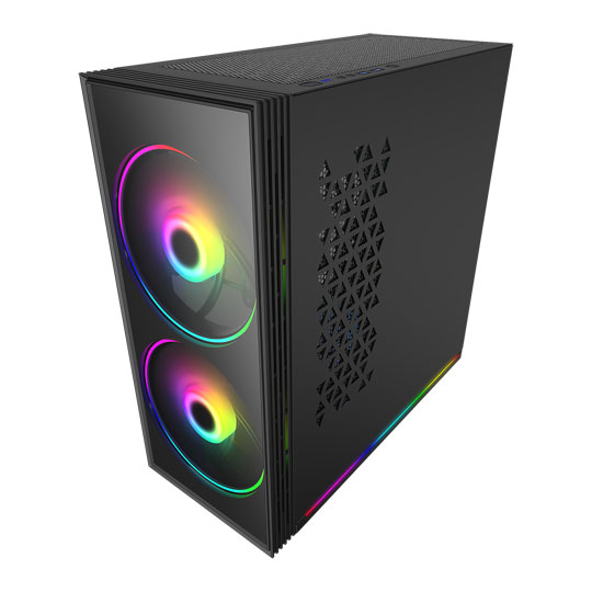 GameMax Sniper Black Mid Tower Tempered Glass PC Gaming Case LN114185 ...