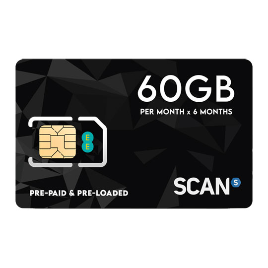 Scan EE 60GB Per Month Over 6 Month Pre Paid Data SIM LN115257 - EE 6 ...