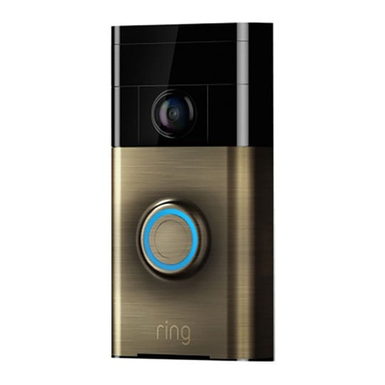 Ring Doorbell, Antique Brass, WiFi - Wired/Wireless 2 Way Audio ...