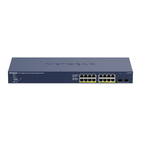 NETGEAR 16 Port Rackmountable Smart PoE+ Switch with 2 SFP Ports ...