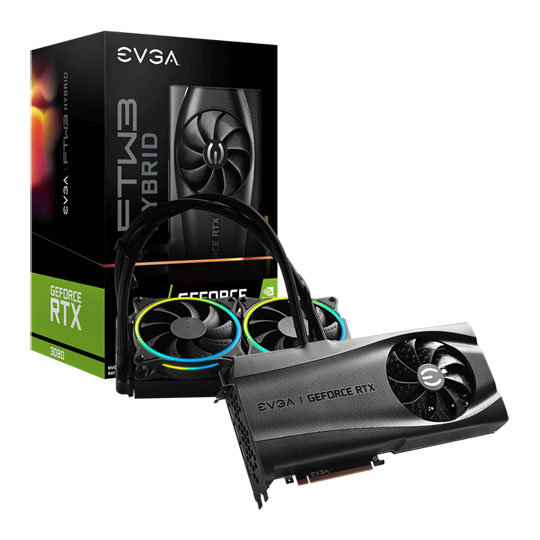 EVGA NVIDIA GeForce RTX 3080 10GB FTW3 ULTRA HYBRID LHR Ampere Graphics ...