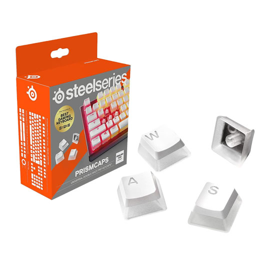SteelSeries Double Shot Pudding-Style White Universal PrismCaps - UK Layout LN119484 - 60219 ...