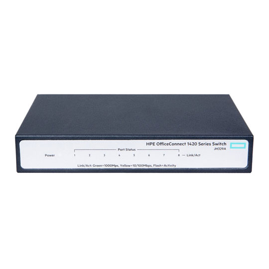 HPE JH329A OfficeConnect 1420 8-Port Gigabit Ethernet Switch LN119507 ...