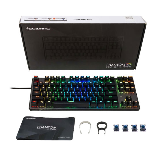 Tecware Phantom RGB 88-Key Mechanical Keyboard (Blue Switch) LN122580 ...