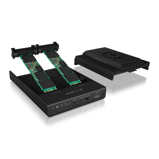 ICY BOX Cloning Enclosure for 2x NVMe SSD LN123304 - UK IB-2912MCL-C31 ...