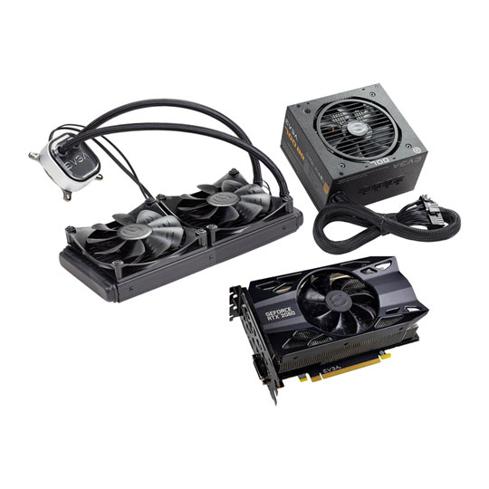 EVGA RTX 2060 SC GPU + EVGA 700W BQ PSU + EVGA CLC 280 CPU Cooler ...
