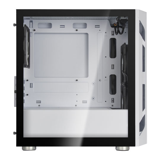 SilverStone FARA H1M-PRO White Tempered Glass Micro-ATX PC Case ...