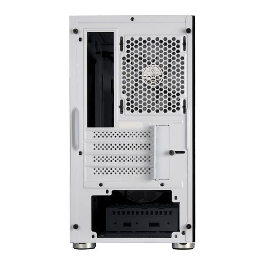 SilverStone FARA H1M-PRO White Tempered Glass Micro-ATX PC Case ...