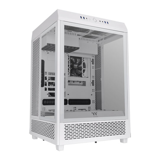 Thermaltake The Tower 500 Snow Mid Tower Tempered Glass PC Gaming Case ...