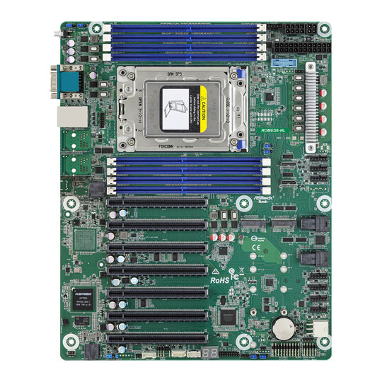 ASRock AMD SP3 ROMED8-NL ATX Server Motherboard LN126527 | SCAN UK