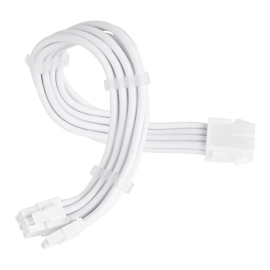SilverStone PP07E 6+2 Pin (PCIe) White PSU Extension Cable LN128411 ...
