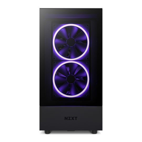 NZXT H5 Elite Black Mid Tower Tempered Glass PC Gaming Case LN128507 ...