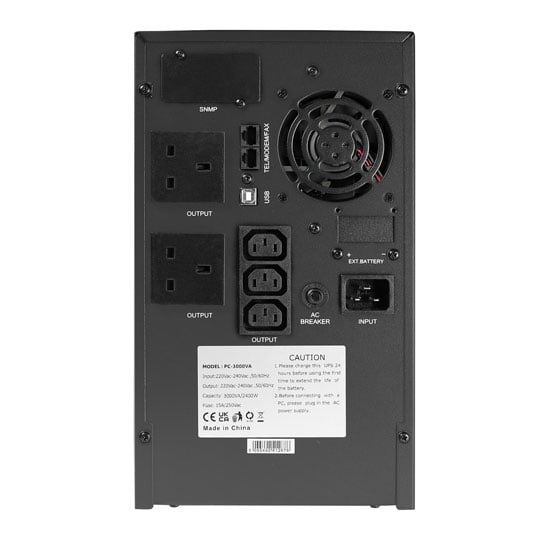 Powercool Smart 3000VA Mini Tower Uninterruptable Power Supply/UPS ...