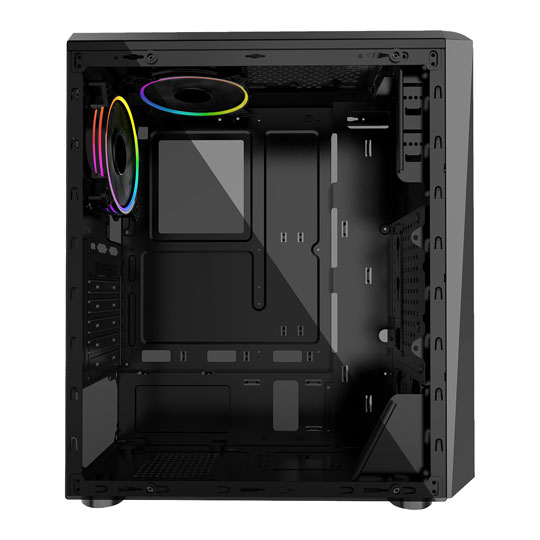 CiT Mars ARGB Windowed Mid Tower Gaming Case with 600W PSU Installed ...