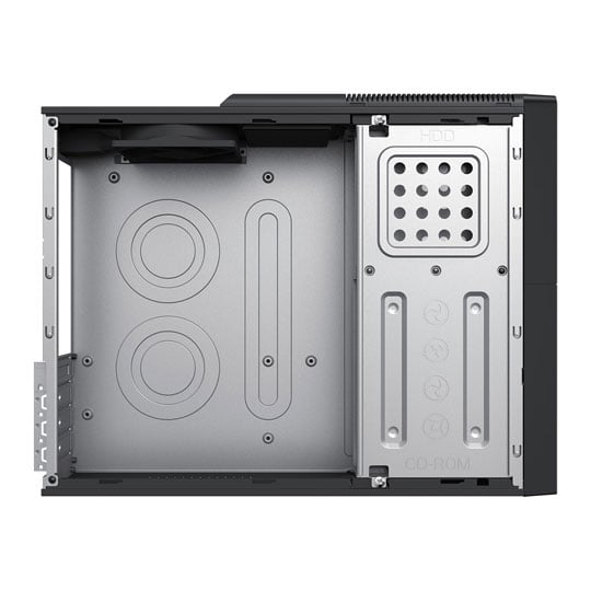 CiT S015B Slim Micro ATX/ITX Case with LED Strip + 300w Power Supply ...