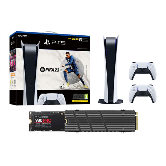Sony PS5 Revision C Digital Version with FIFA 23, Extra DualSense + 1TB ...