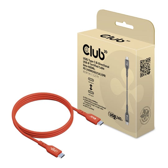 Club 3D 3.23ft USB2 Type-C Bi-Directional Cable LN131580 - CAC-1511 ...