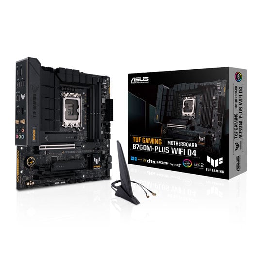 ASUS TUF GAMING B760M-PLUS WiFi DDR4 M-ATX Motherboard LN131621 - TUF ...