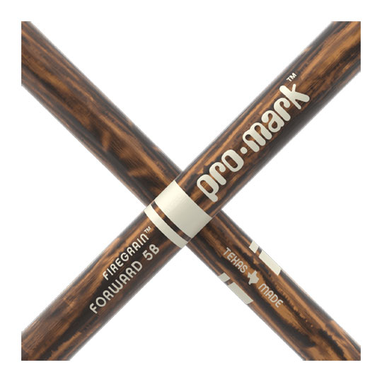 ProMark Classic Forward 5B FireGrain Hickory Drumstick, Oval Wood Tip ...