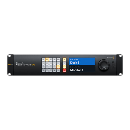 Blackmagic Design Videohub 40x40 12G LN135692 - VHUBSMAS12G040040 | SCAN UK