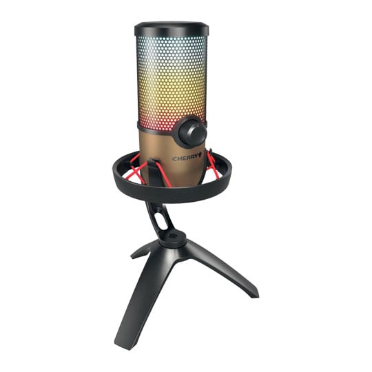 CHERRY UM 9.0 PRO RGB Black USB Desk Microphone with Shock Mount ...