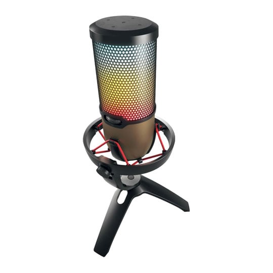 CHERRY UM 9.0 PRO RGB Black USB Desk Microphone with Shock Mount ...