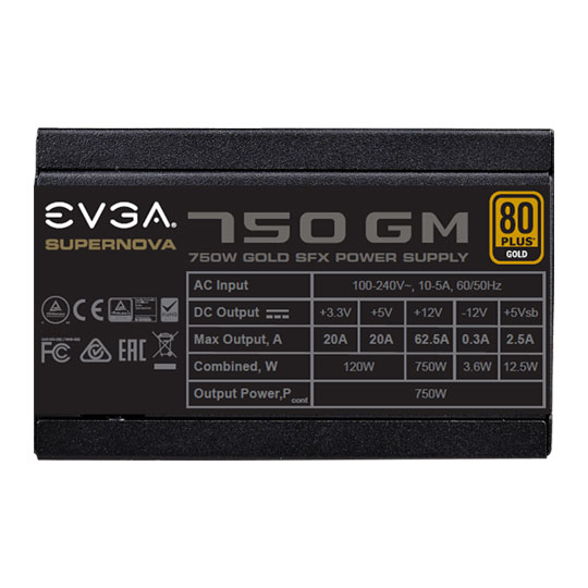 EVGA SuperNOVA 750 GM 750 Watt 80+ Gold SFX Power Supply LN137048 - 123 ...