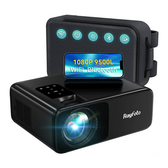 Rayfoto 9500L Full HD Mini Projector WiFi/Bluetooth with Speaker upto ...