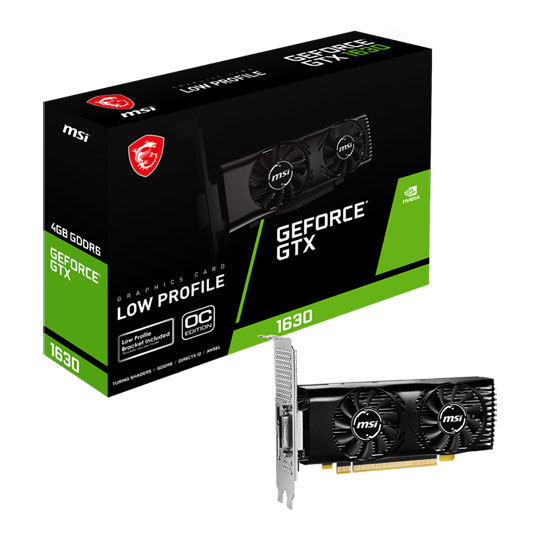 Refurbished - MSI NVIDIA GeForce GTX 1630 4GT LP OC 4GB Turing Open Box ...