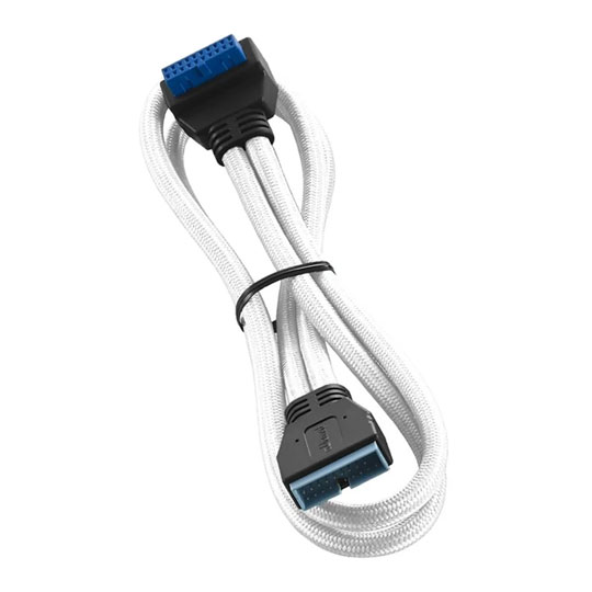 CableMod ModFlex 500mm Right Angle Internal White USB 3.0 Extension ...