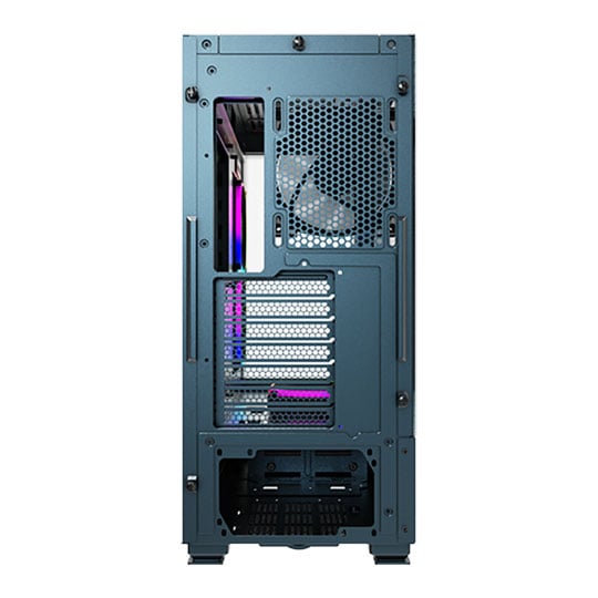 Montech SKY TWO Blue Mid Tower Dual Window Case with 4x ARGB Fans ...