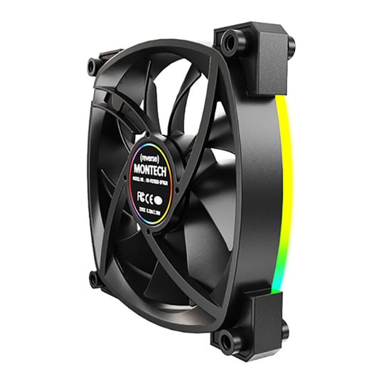 Montech RX120 PWM Black 120mm Reversible ARGB Case Fan LN140871 - RX120 ...