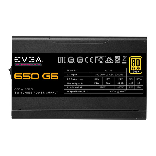 Refurbished - EVGA SuperNOVA 650 G6 650W 80+ Full Modular Gold Power ...