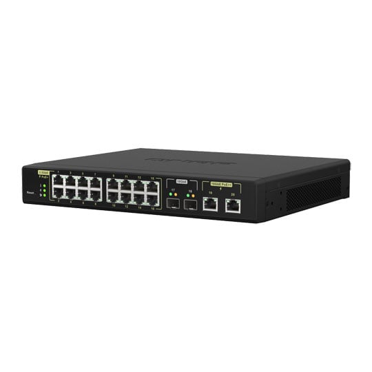 QNAP 20-Port Layer 2 Web Managed PoE+ Switch LN141400 - QSW-M2116P-2T2S ...